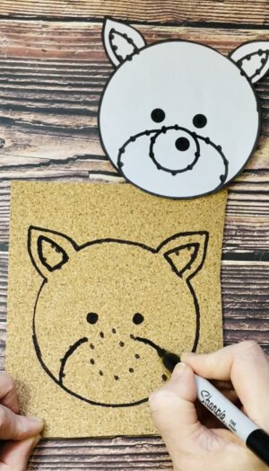 Adorable DIY Rudolph Pom Pom Coaster - The Mummy Front