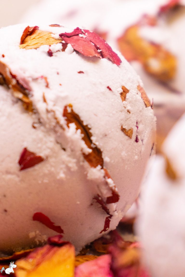 Beautiful Rose Bath Bombs With Petals Tutorial - The Mummy Front