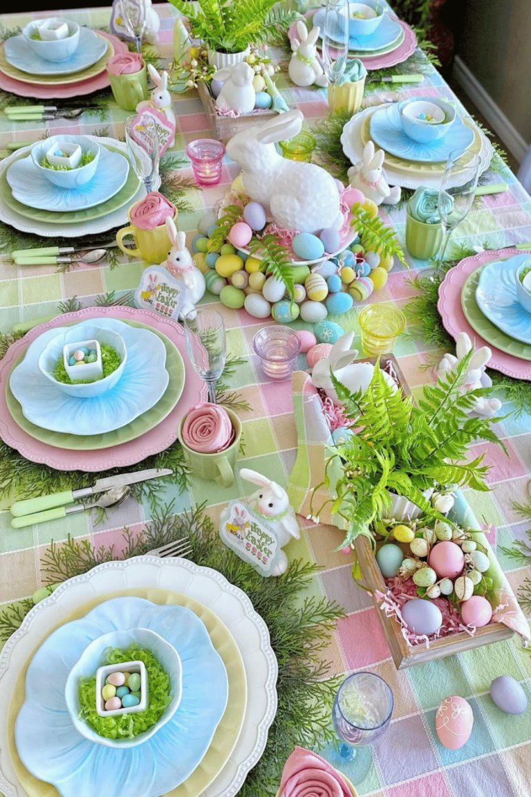 42 Beautiful Easter Table Settings to Recreate! - The Mummy Front