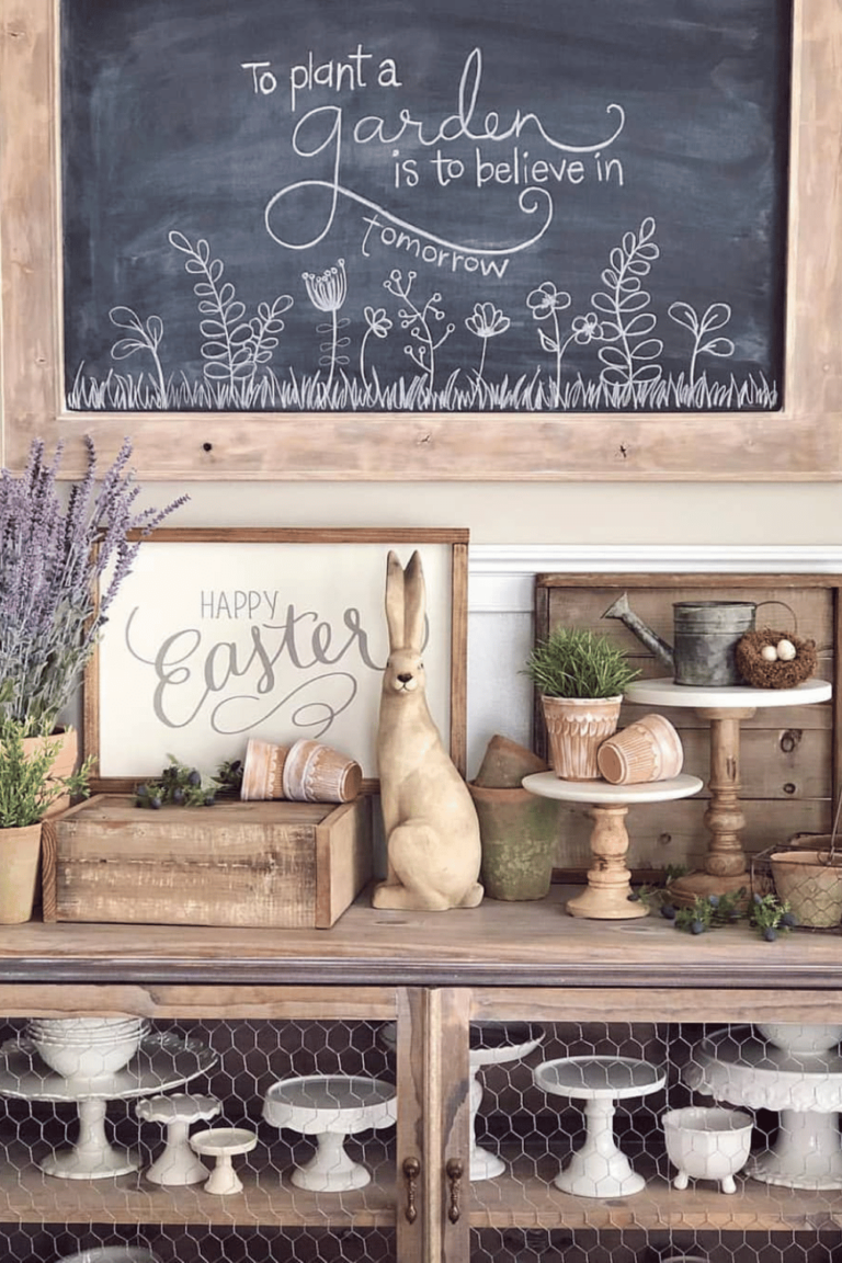 20+ Farmhouse Easter Decor Ideas for a Cozy Home - The Mummy Front