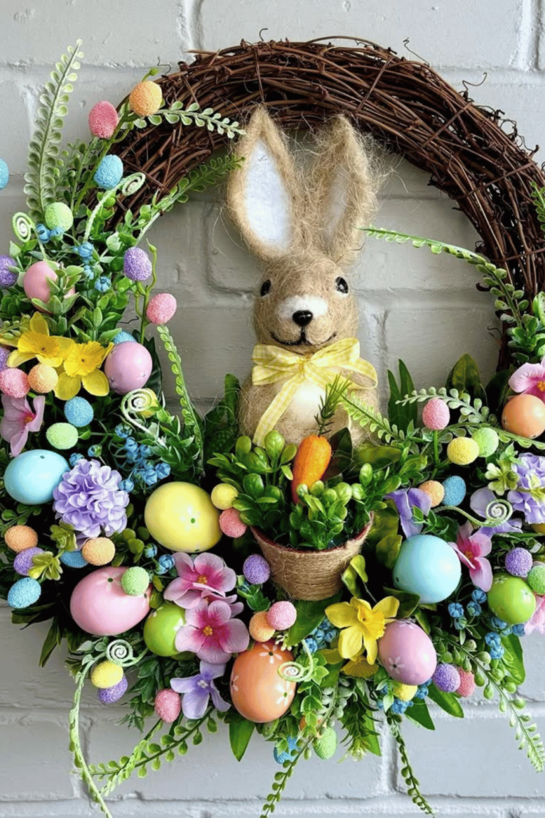 25 Beautiful Easter Wreath Ideas to Make this Spring - The Mummy Front