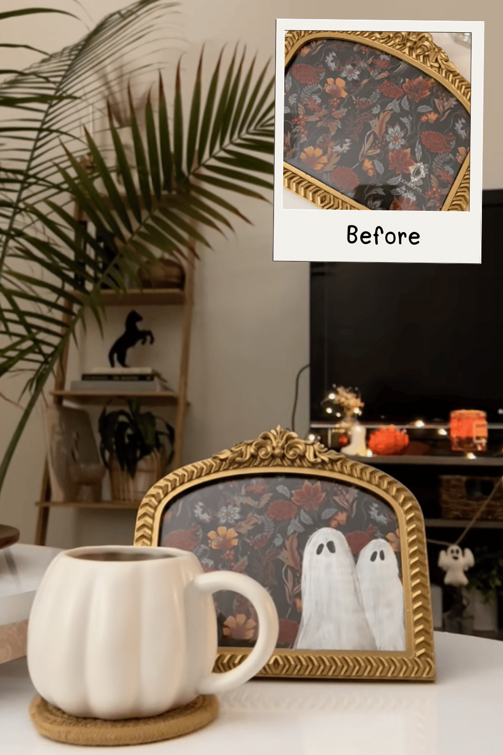 13 Viral Ghost Painting Trend Ideas from Thrifted Art - The Mummy Front