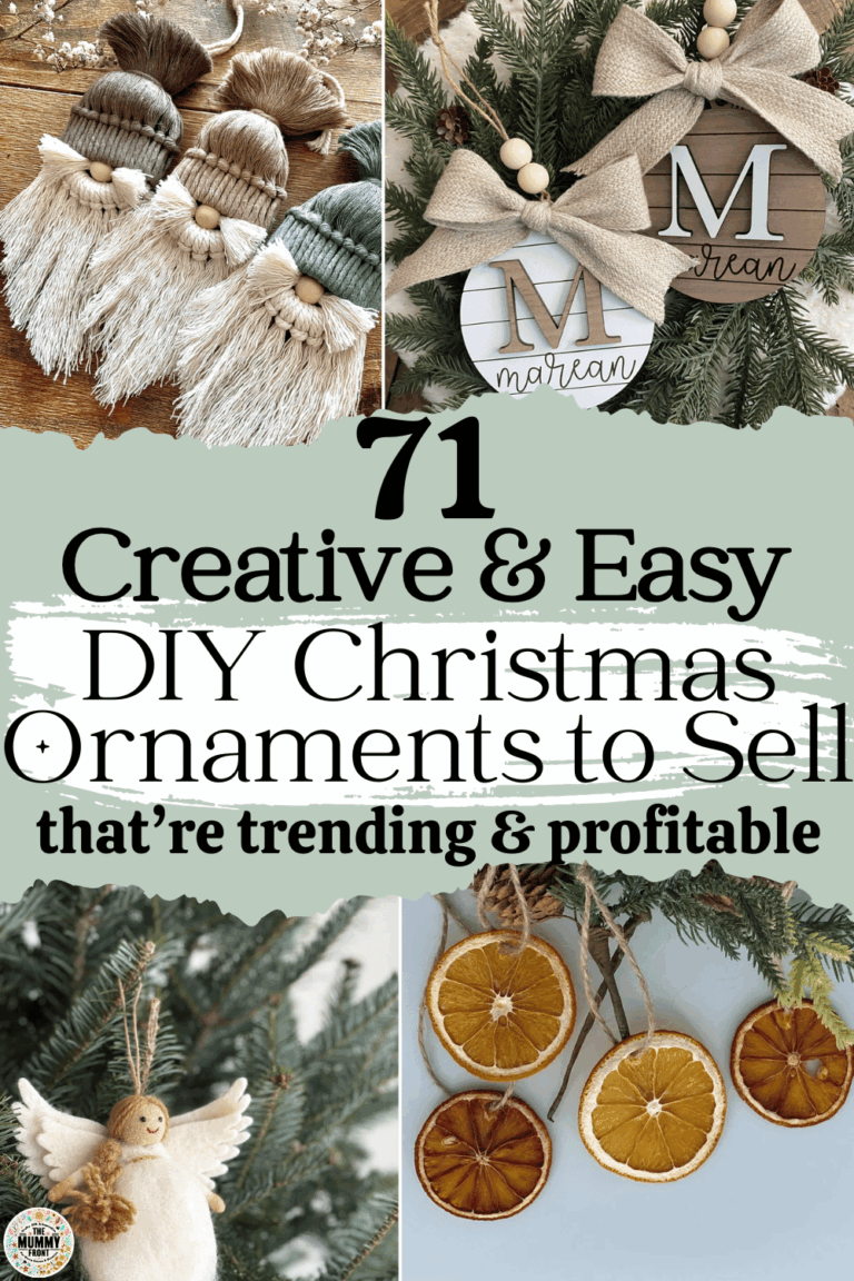 71 DIY Christmas Ornaments to Sell: Creative & Easy - The Mummy Front