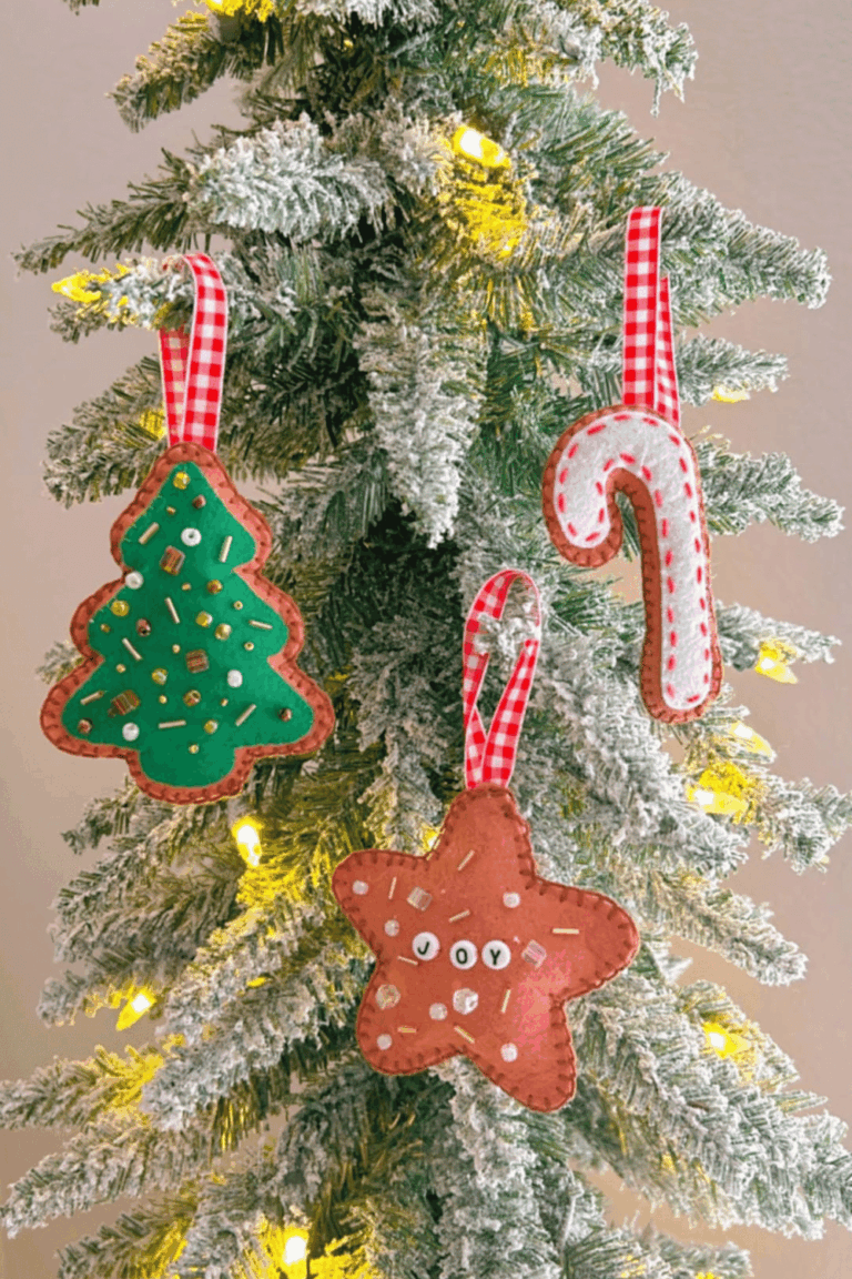 33 Adorable & Easy DIY Felt Christmas Ornaments - The Mummy Front
