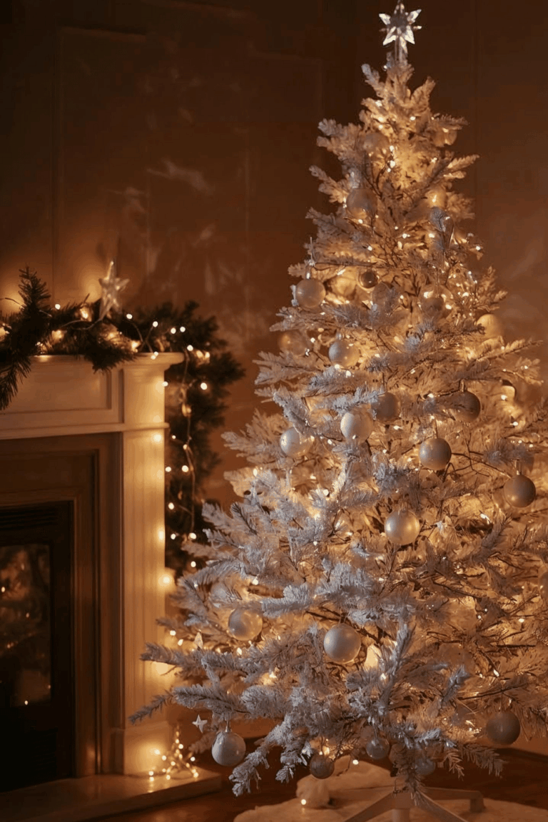 Elegant Winter Decor: 27 White Christmas Tree Ideas - The Mummy Front