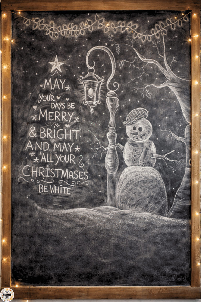 27 Festive December Chalkboard Ideas to Inspire You - The Mummy Front