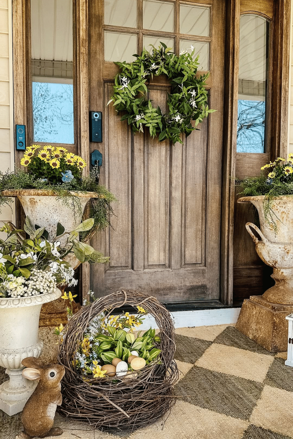 18 Easter Porch Decor Ideas to Welcome in Spring - The Mummy Front