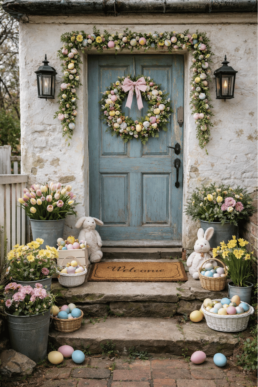 18 Easter Porch Decor Ideas to Welcome in Spring - The Mummy Front