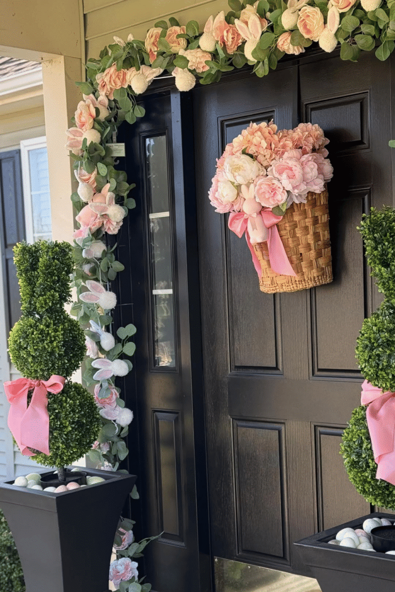 18 Easter Porch Decor Ideas to Welcome in Spring - The Mummy Front